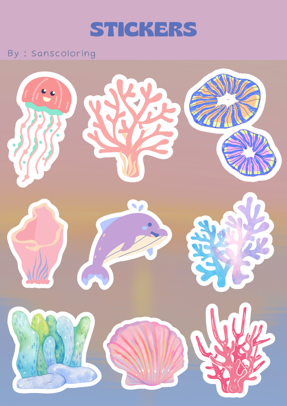 Under The Sea Stickers Printable