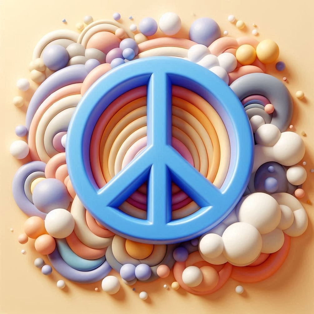 Printable 3D Peace Illustration for Home Decor and Crafts