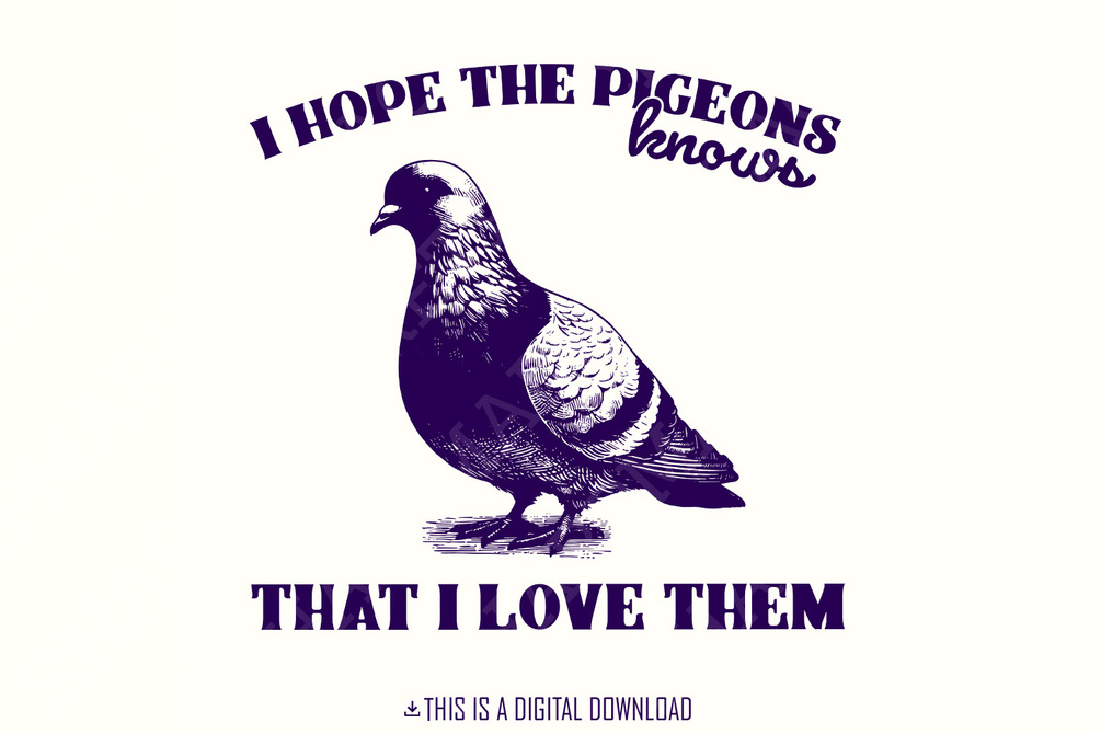 Funny Bird Pigeon Art, Bird PNG, Trendy Tshirt Graphic, Cool Pigeon ...