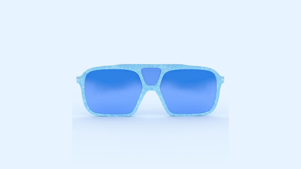 Sun Glass with Blue Frame