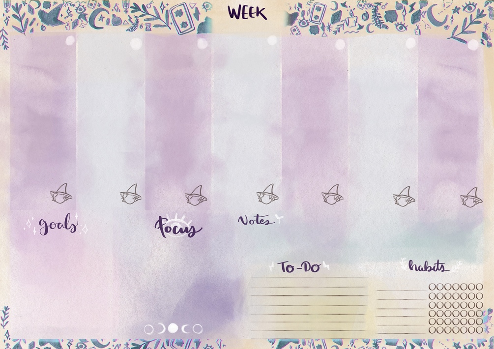 Witchy weekly planner