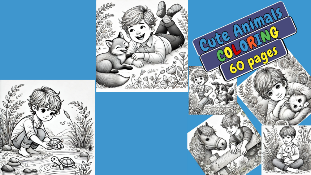 Cute Animals Coloring Pages for Kids - Printable Fun with Adorable ...