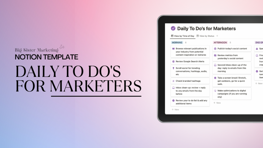 Marketing Daily To Do List