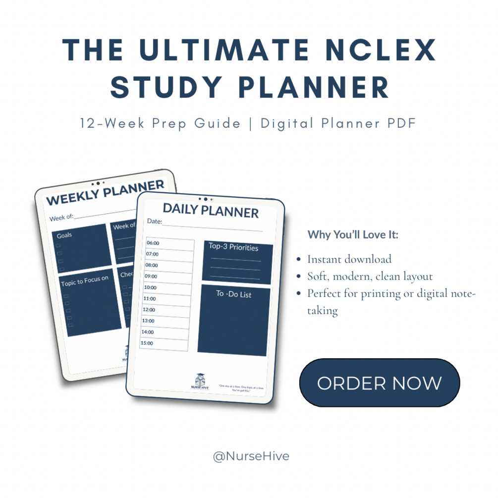 The Ultimate NCLEX Study Planner | 12-Week Digital & Printable Prep ...