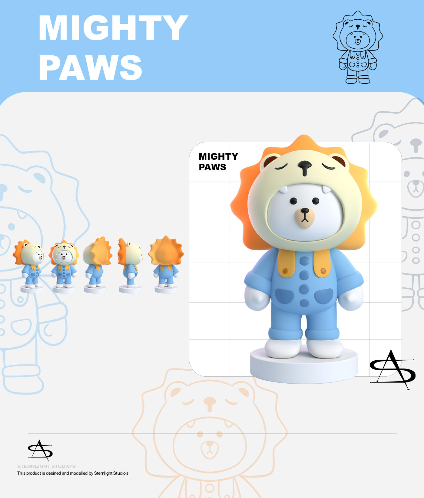 Mighty Paws - Cute Bear 3d Model