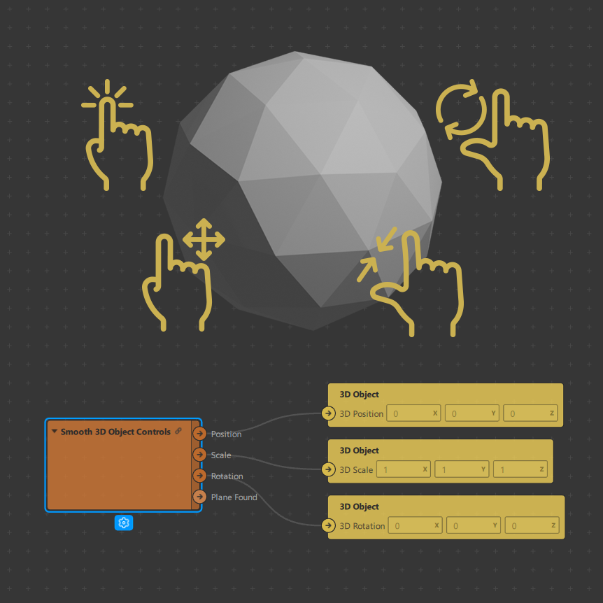 Smooth 3D Object Controls (Position/Scale/Rotation) + Plane Tracker Reset