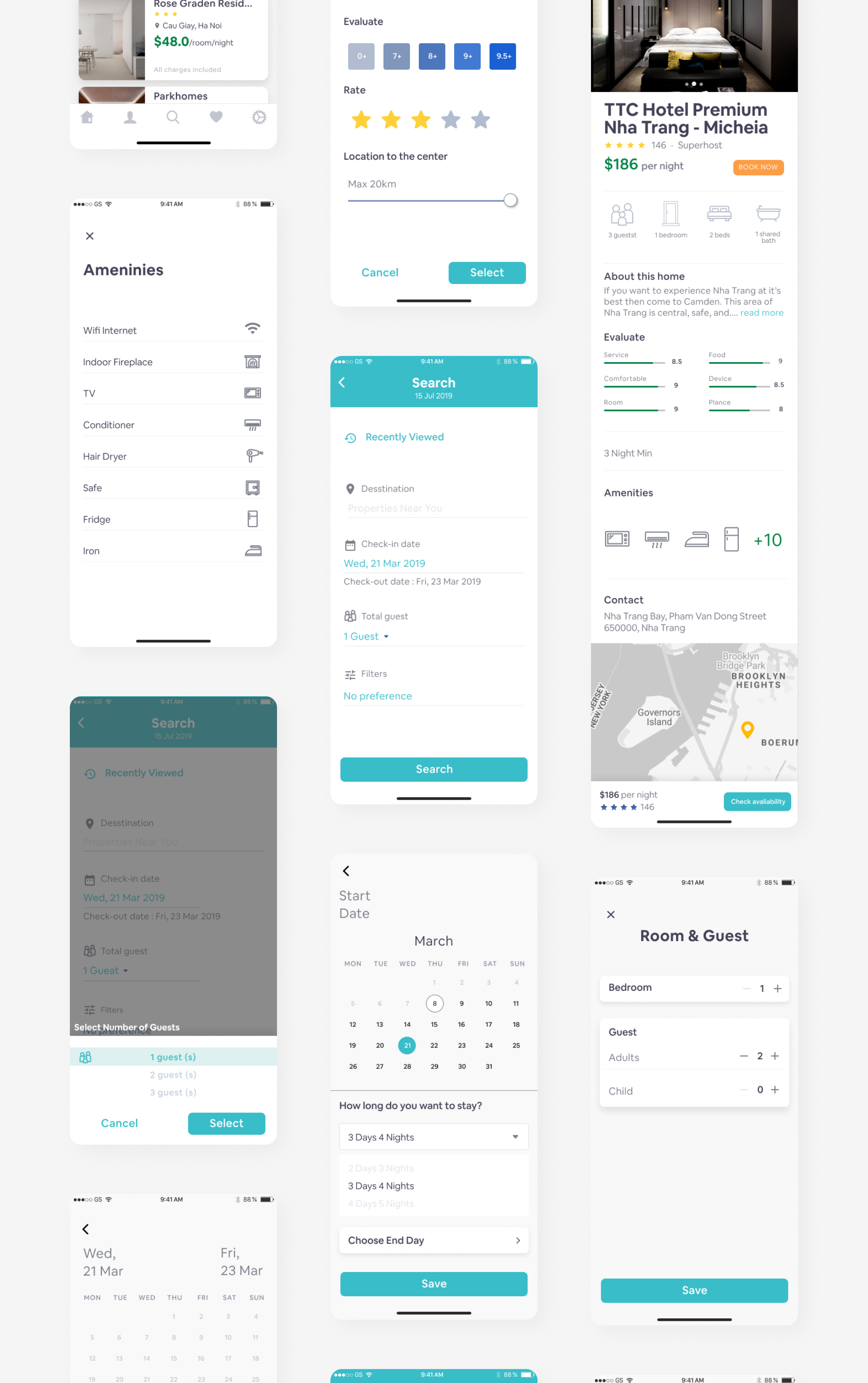 ViVu - Hotel Booking App UI Kit