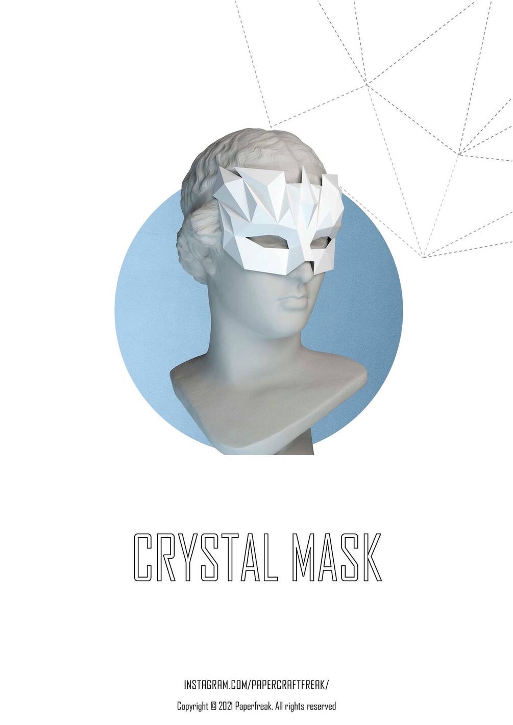 Papercraft 3D CRYSTAL MASK Halloween