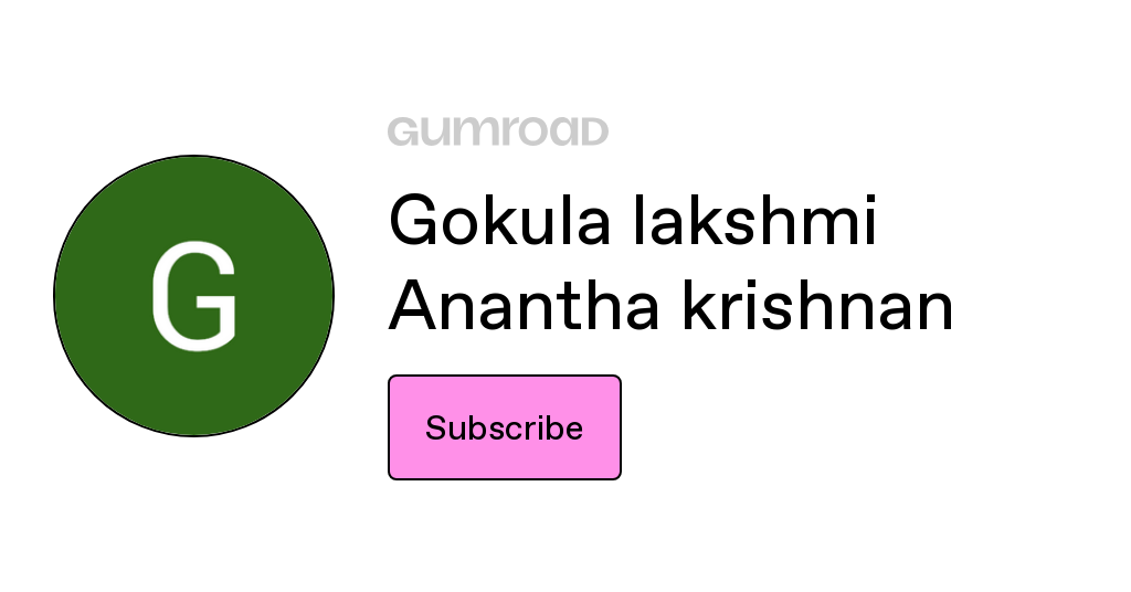 Gokula lakshmi Anantha krishnan