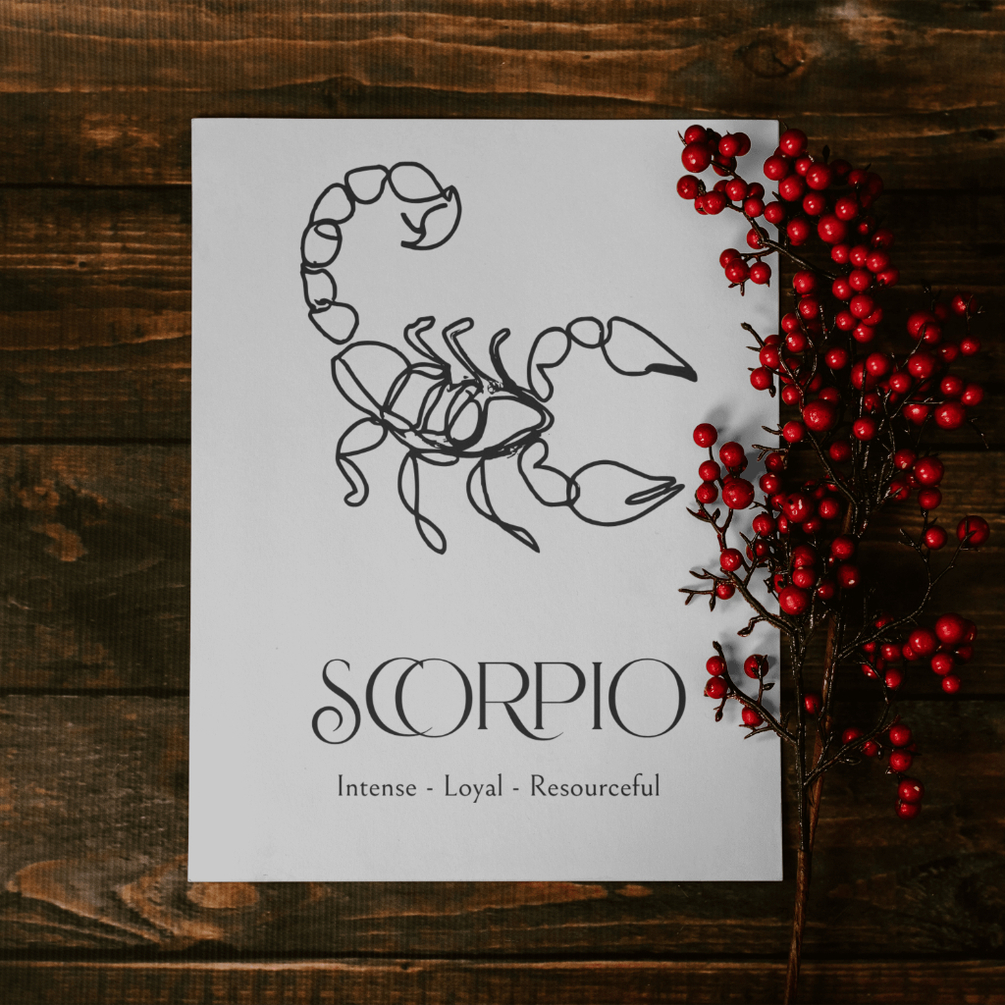 Scorpio Zodiac Minimalist Poster