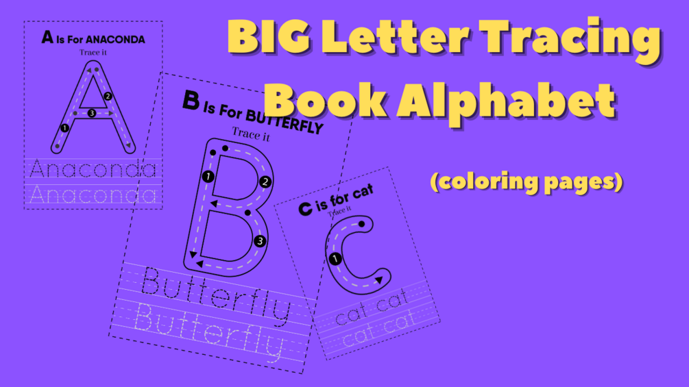 A coloring book for children. BIG Letter Tracing Book alphabet ...