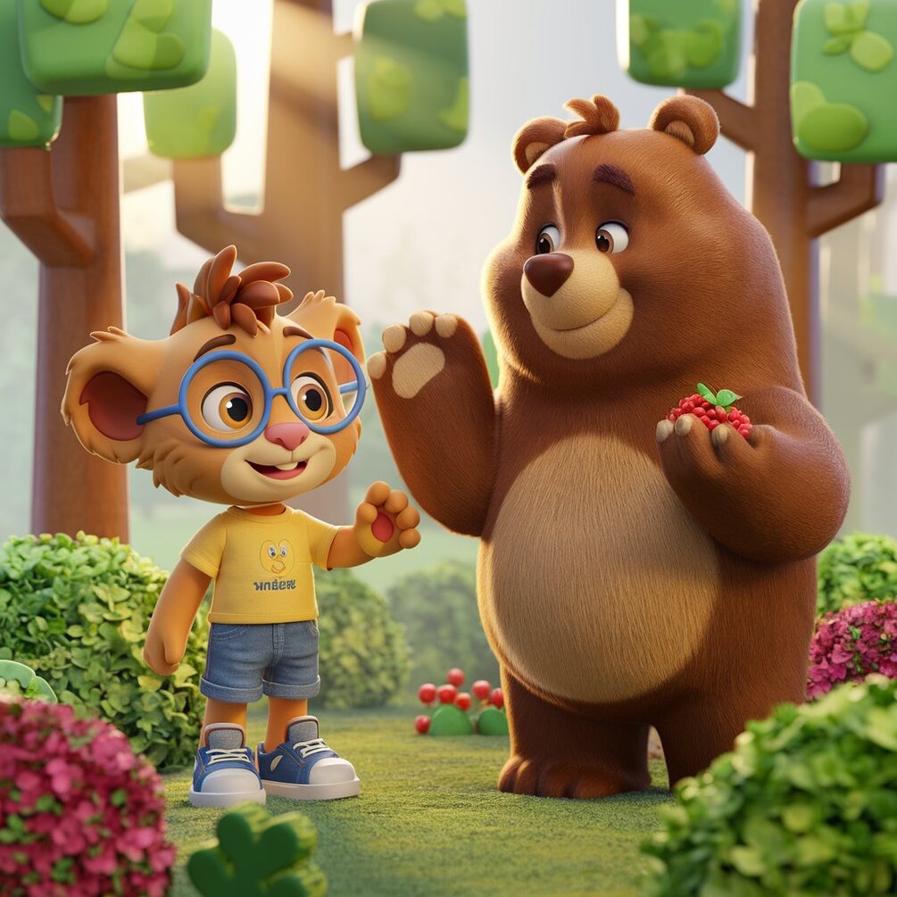 Interactive Letter B Learning Card for Kids – Leo's Alphabet Adventure!"