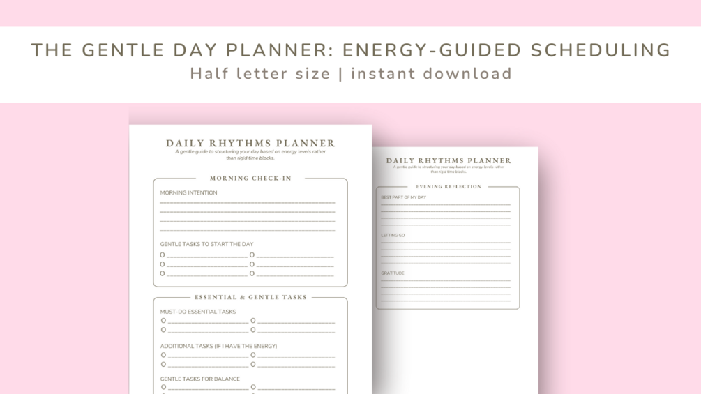 The Gentle Day Planner: Energy-Guided Scheduling