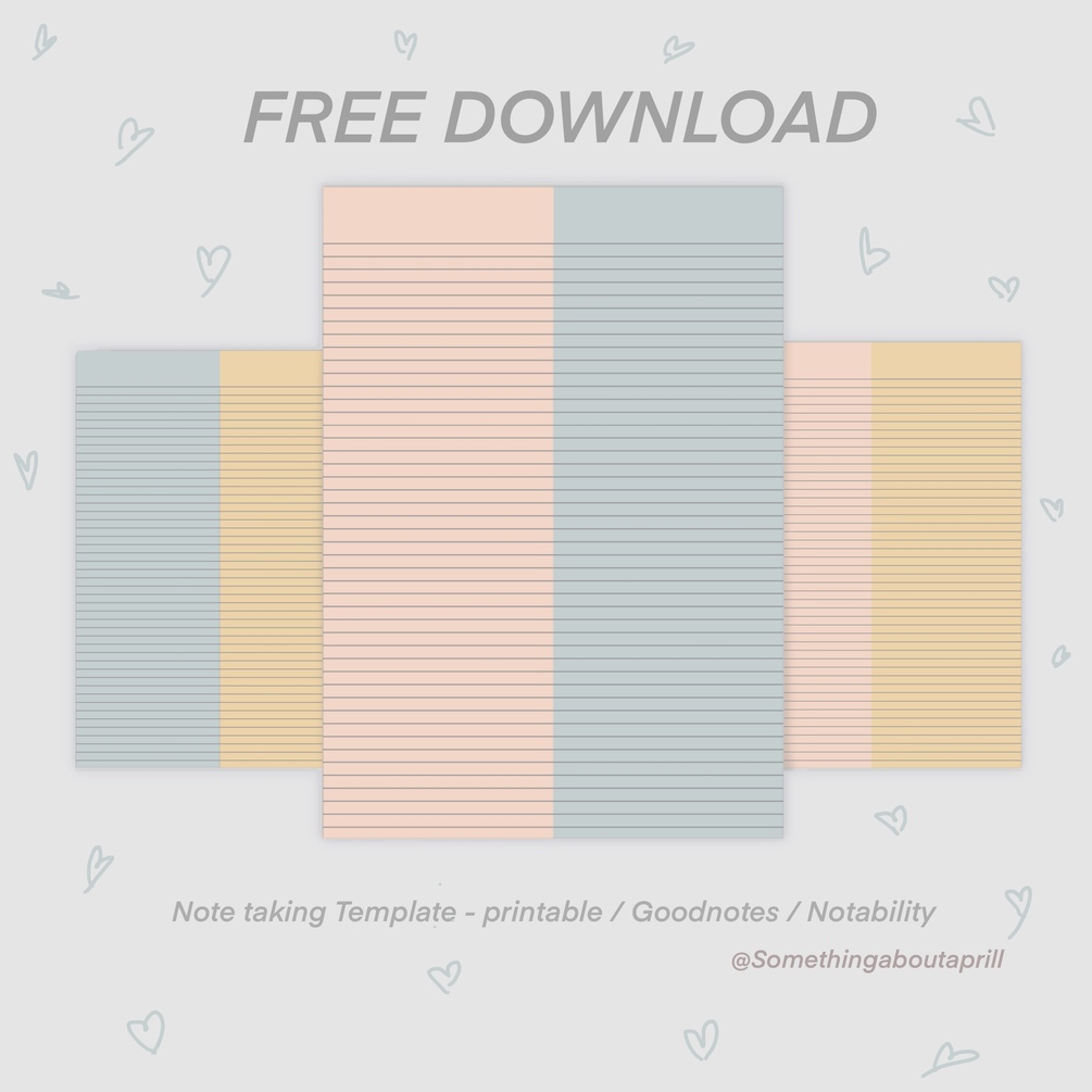 Free Notes Template |Printable Lecture Notes | |Digital Student ...