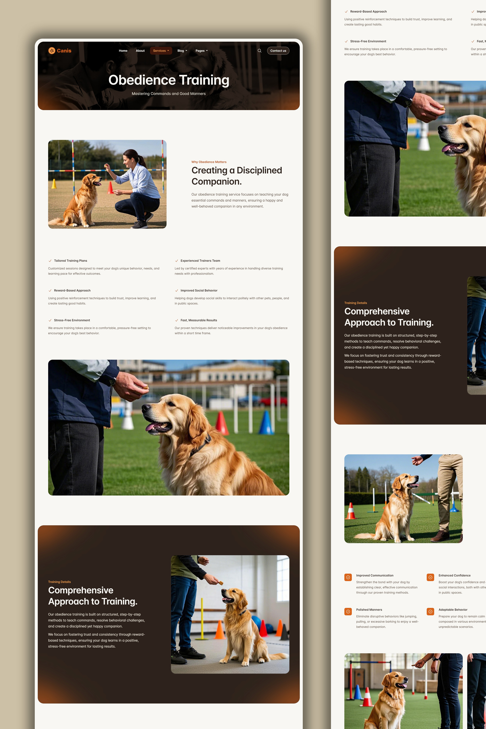 Canis - Elite Dog Training Services HTML Website Template