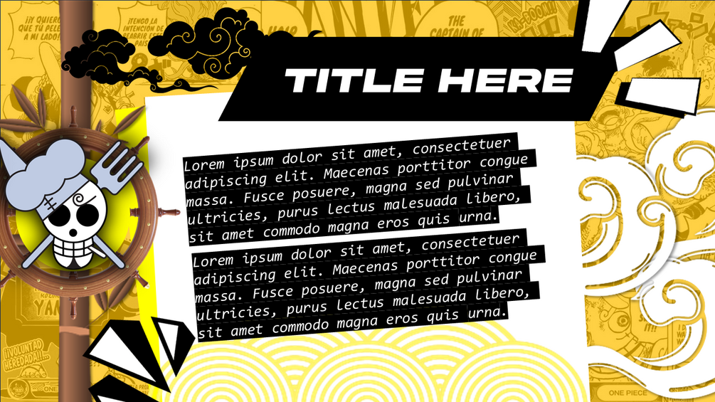 ONE PIECE INSPIRED POWERPOINT TEMPALTE BY PRTN SLIDES