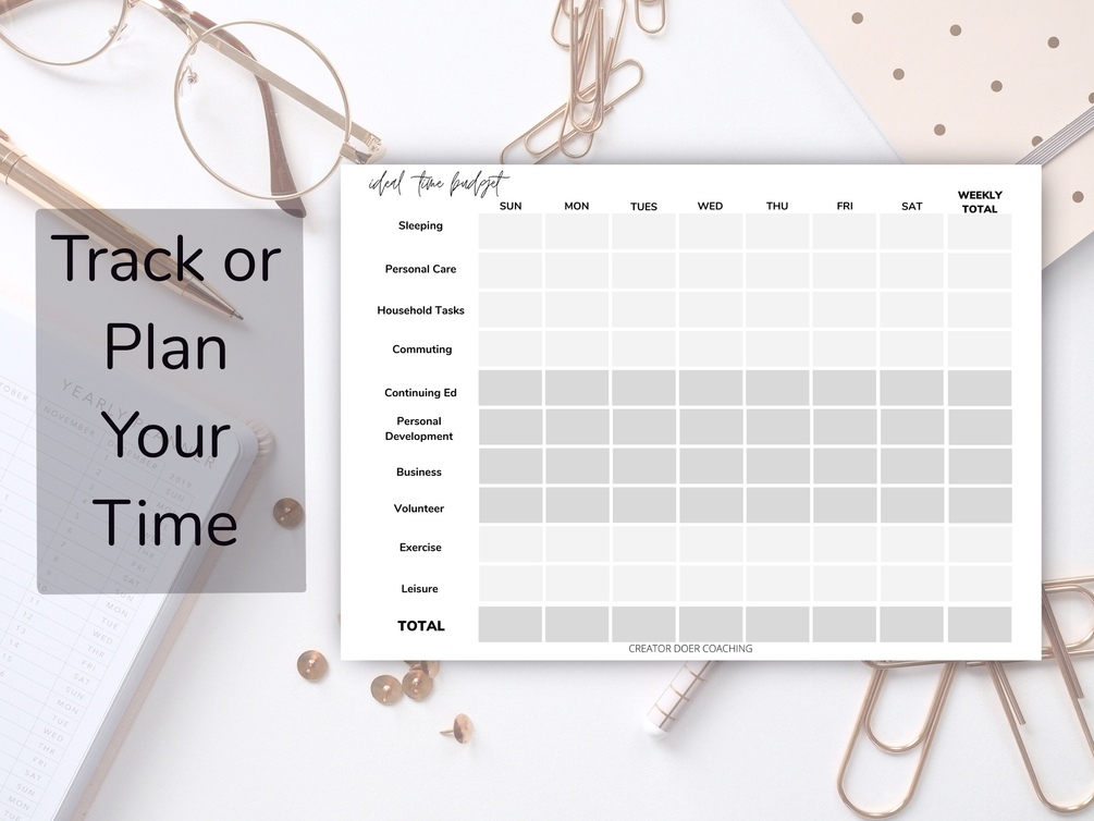 Ideal Time Budget Worksheet Printable