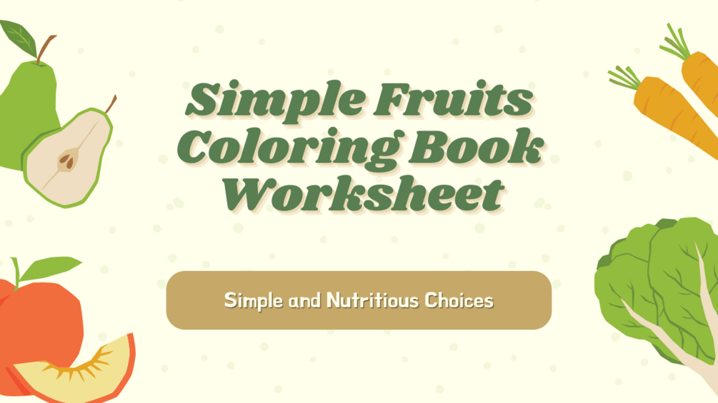 Fruits Coloring Book Worksheet