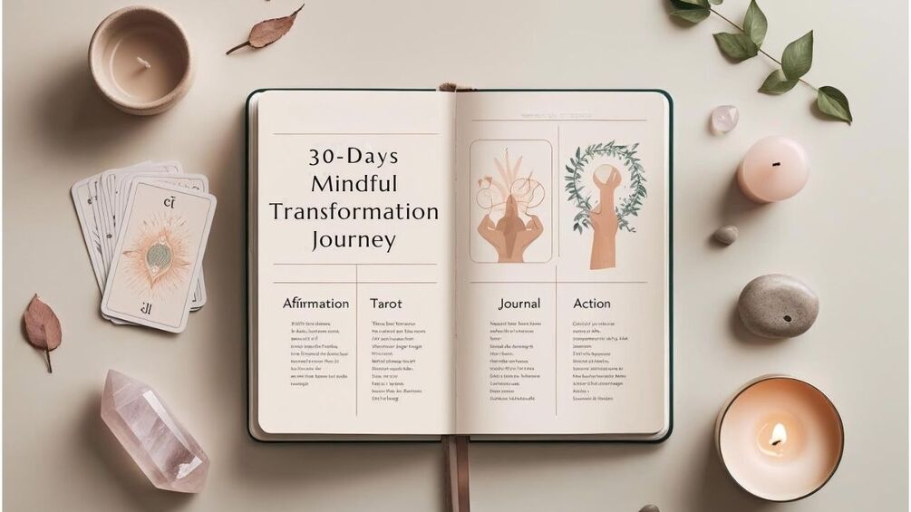 30-Day Mindfulness Journal | Tarot & Affirmation Daily Planner | Self ...