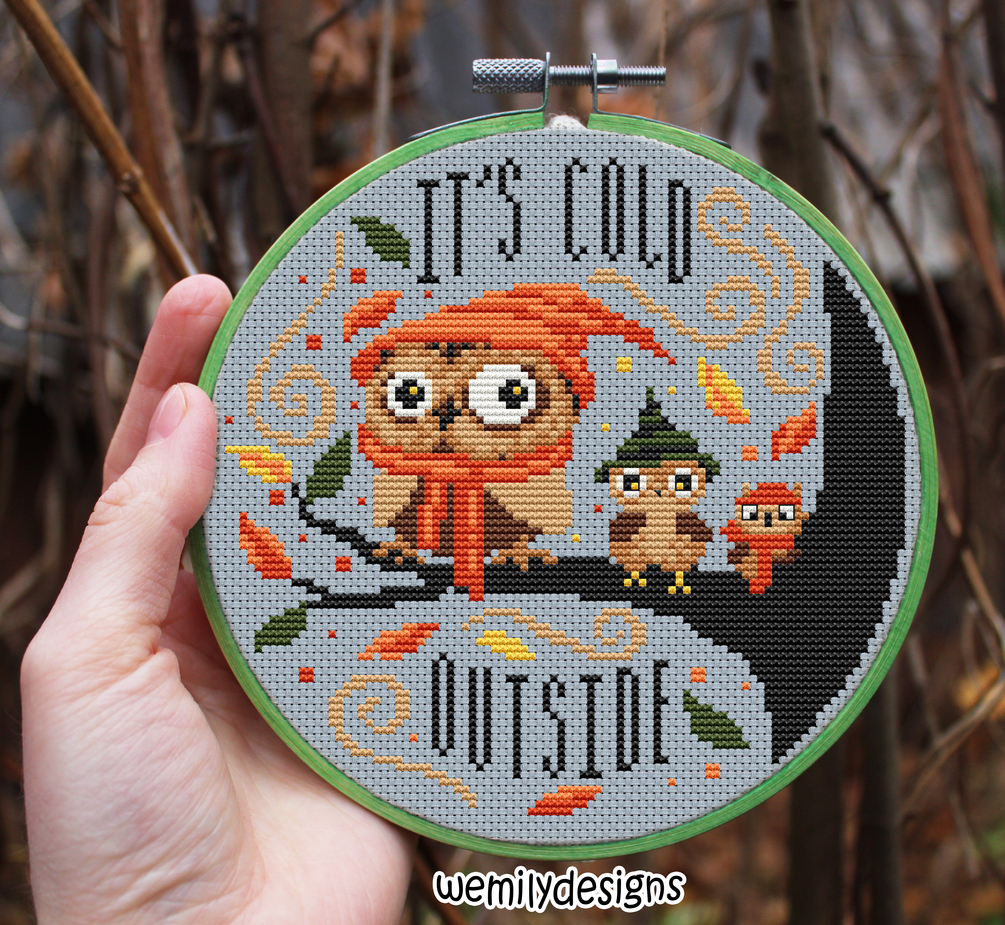 It's Cold Outside - Modern Cross Stitch Pattern - PDF Download