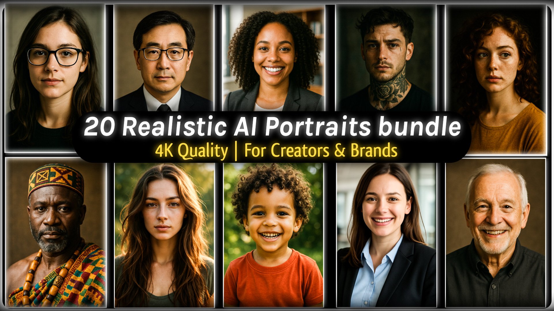 🔥 20 Stunning AI Portraits (4K) – Hyper-Realistic | For Creators ...