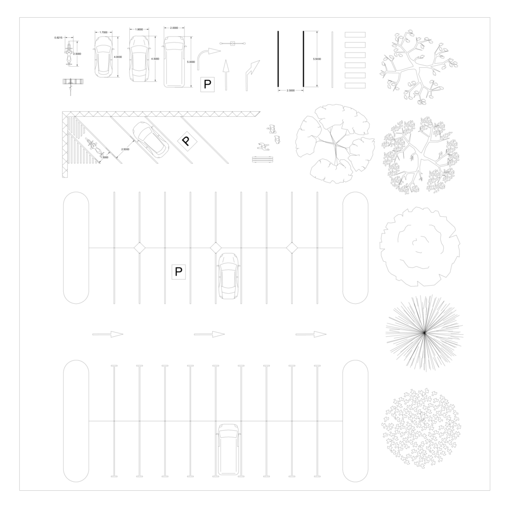 Free AutoCAD Parking CAD Blocks (DWG)