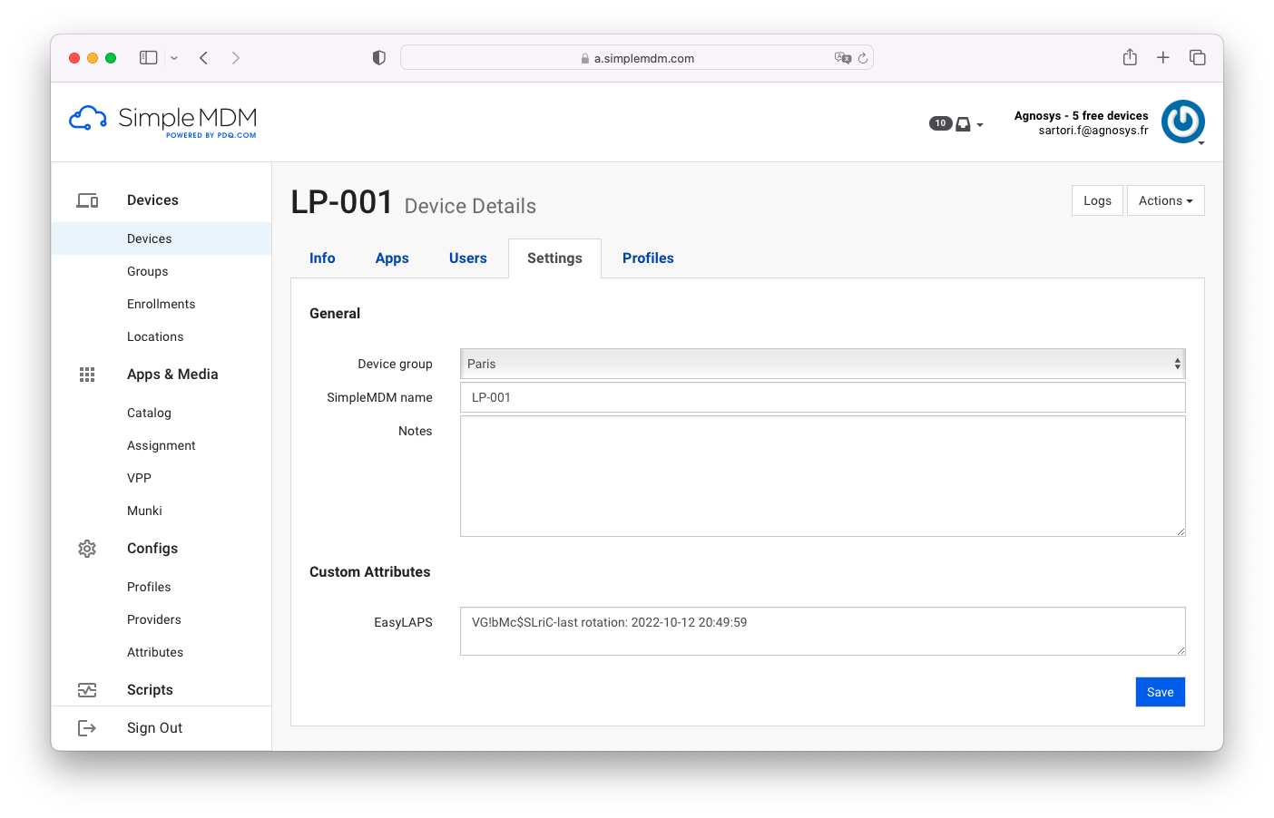 EasyLAPS - LAPS for Mac