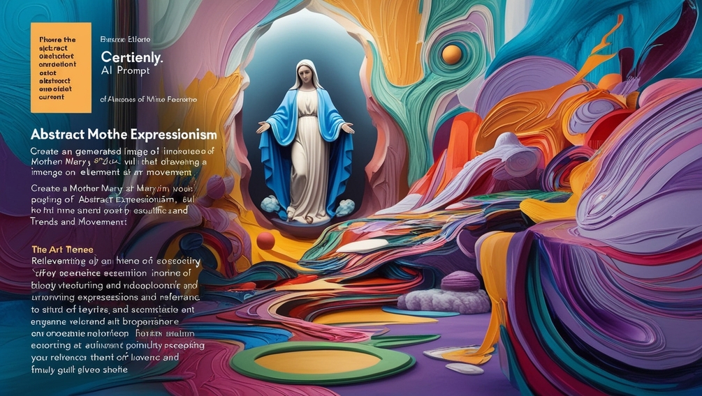 Divine Beauty: Abstract Expression Images of Mother Mary 🌹