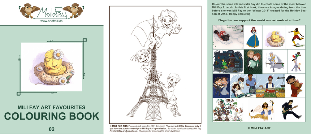 Mili Fay Art Favourites COLOURING BOOK 02