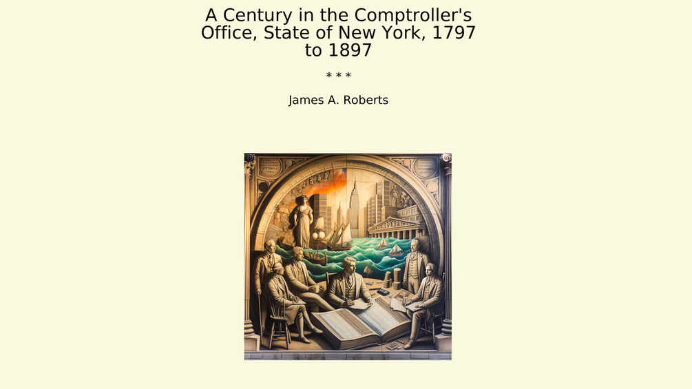 A Century in the Comptroller's Office, State of New York, 1797 to 1897