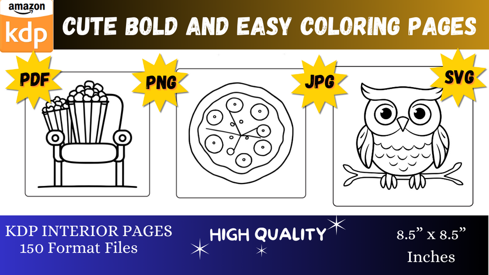 Cute Bold and Easy Coloring Pages