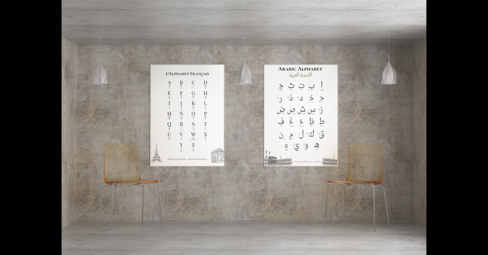 Arabic Alphabet Poster – Minimalist Educational Poster (Printable PDF)