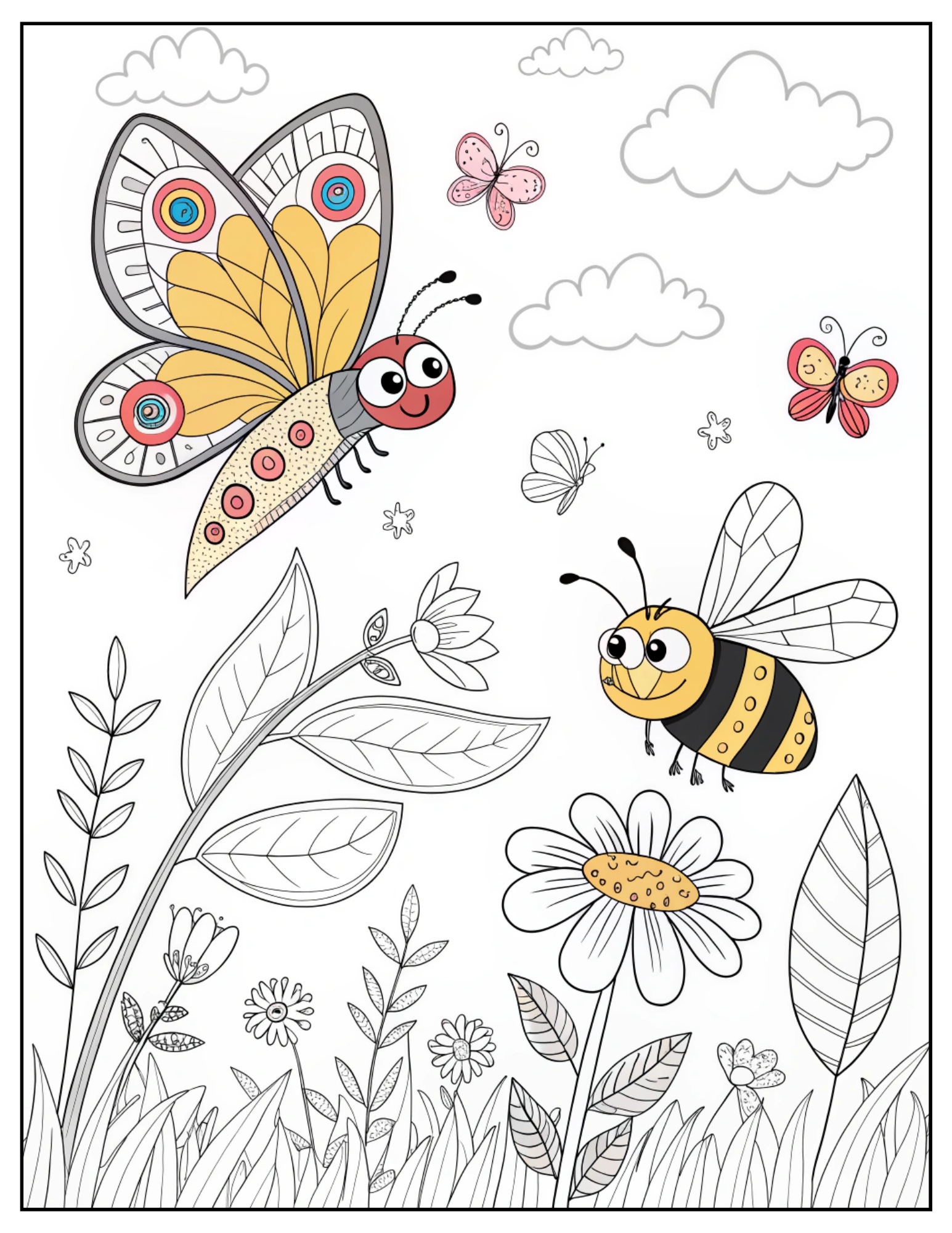 Bugs and Insects Coloring Book
