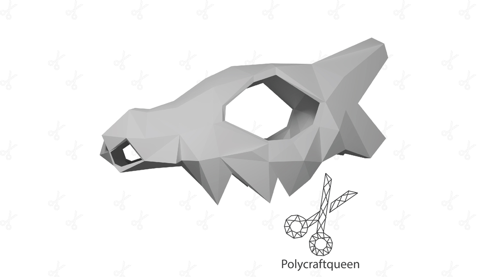 Cubone Mask Pokemon Papercraft