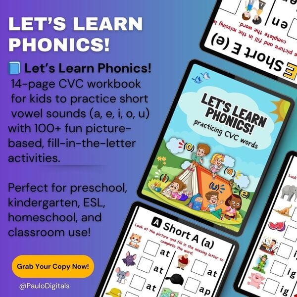 Phonics Writing Practice Pack