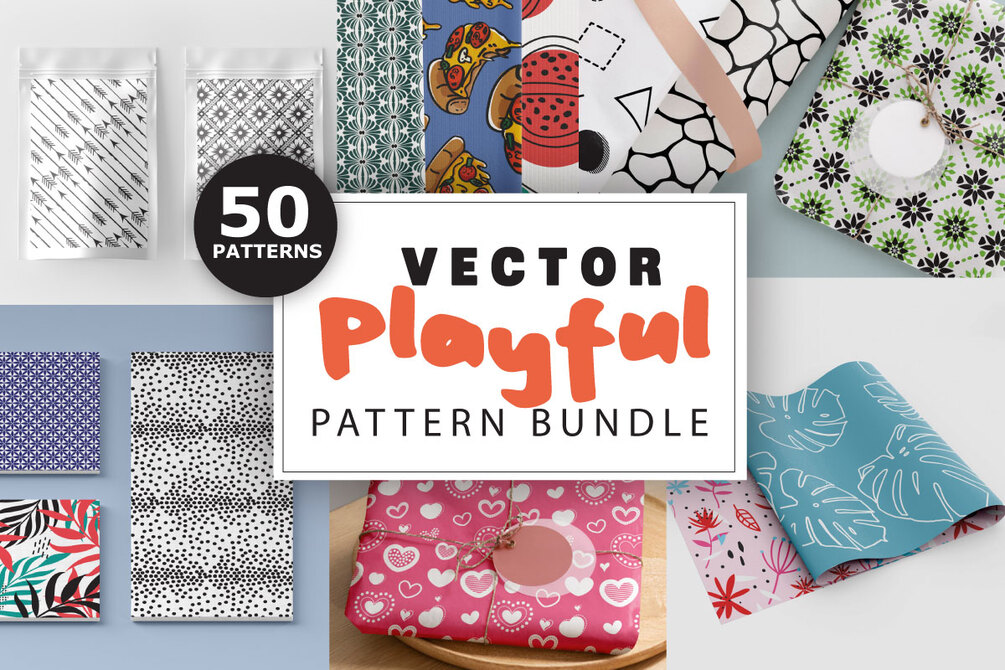 Download Playful Patterns Adobe Illustrator (50 Vectors & PNG)