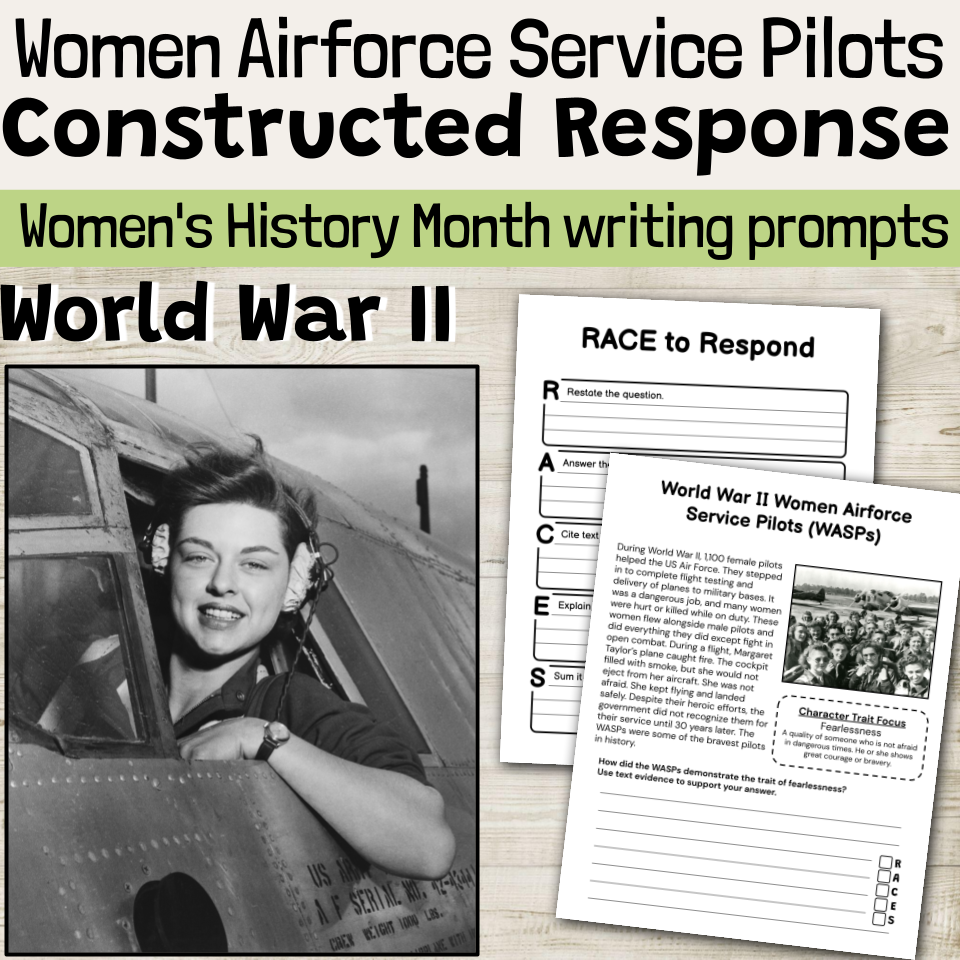 Women Airforce Service Pilots (WASPs) Constructed Response Reading Passage