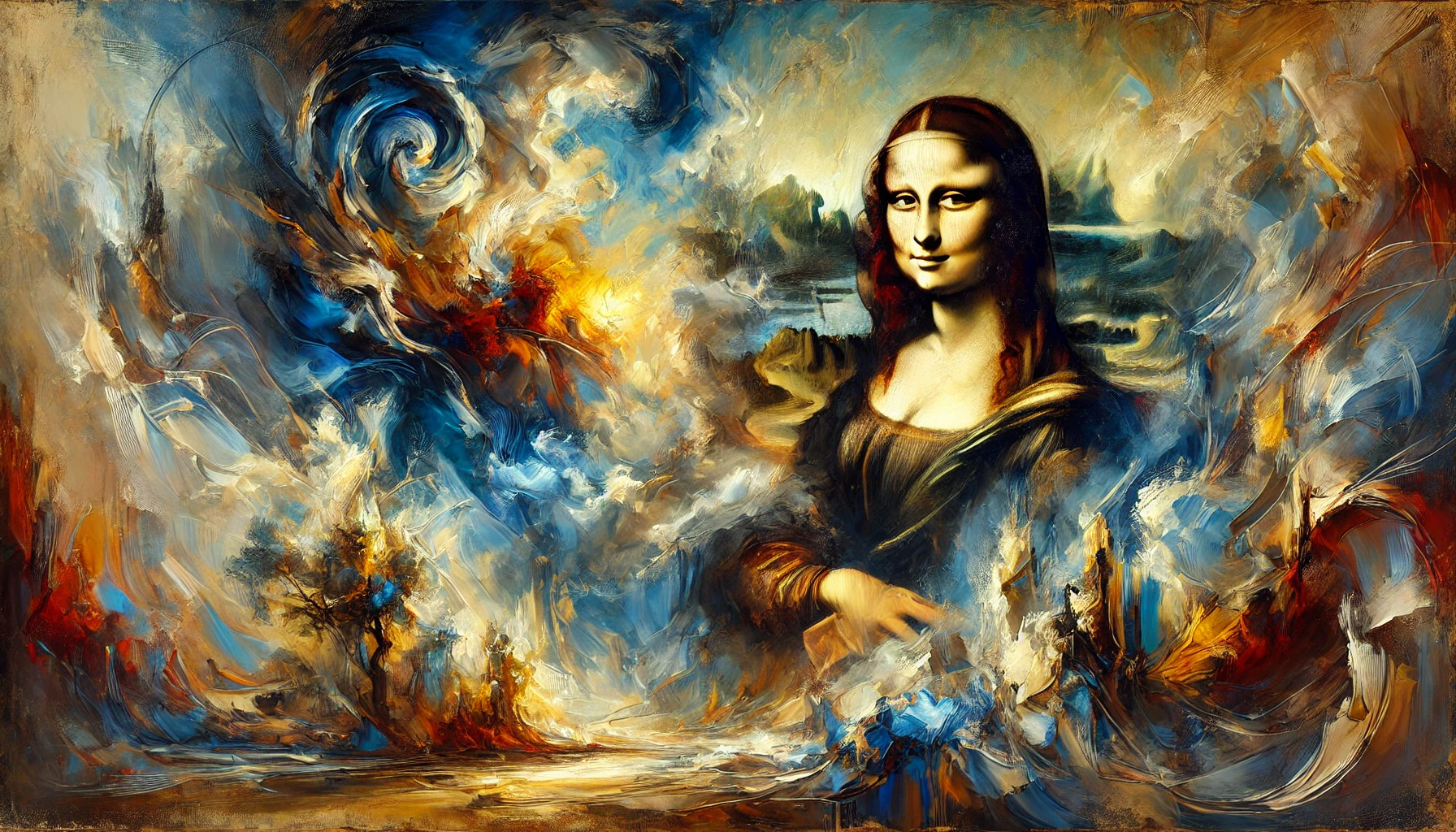 Abstract Expressionist Mona Lisa: A Modern Reimagination" #MonaLisa # ...