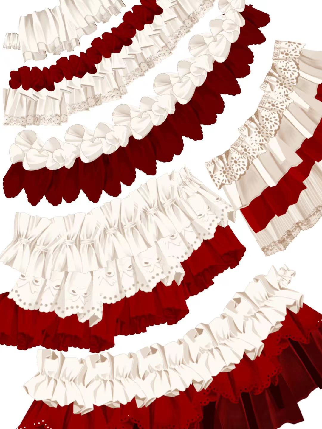Crumpled Lace & Fabric Texture Brushes for Procreate – Ruffled and ...