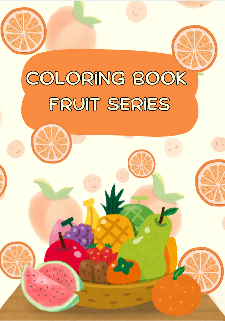 Fruits coloring book