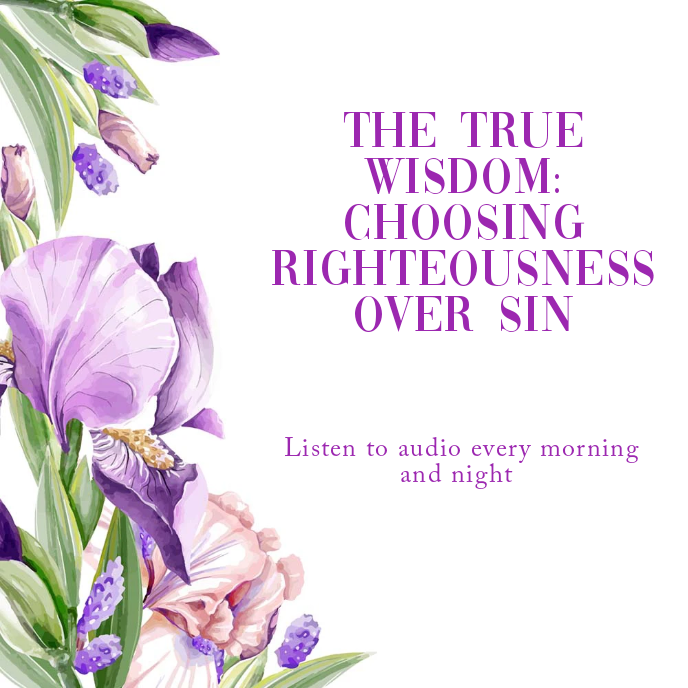 The True Wisdom: Choosing Righteousness Over Sin