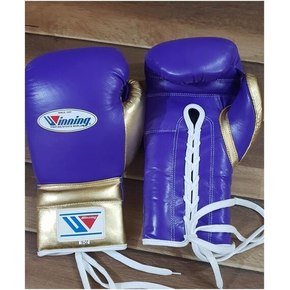 Winning Boxing Gloves, Purple Gold Color