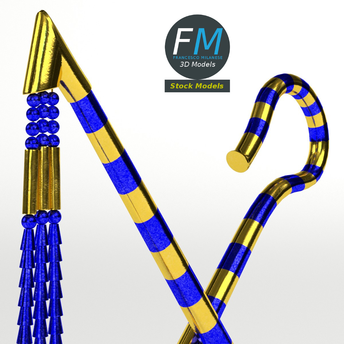 3D MODEL - Crook and flail