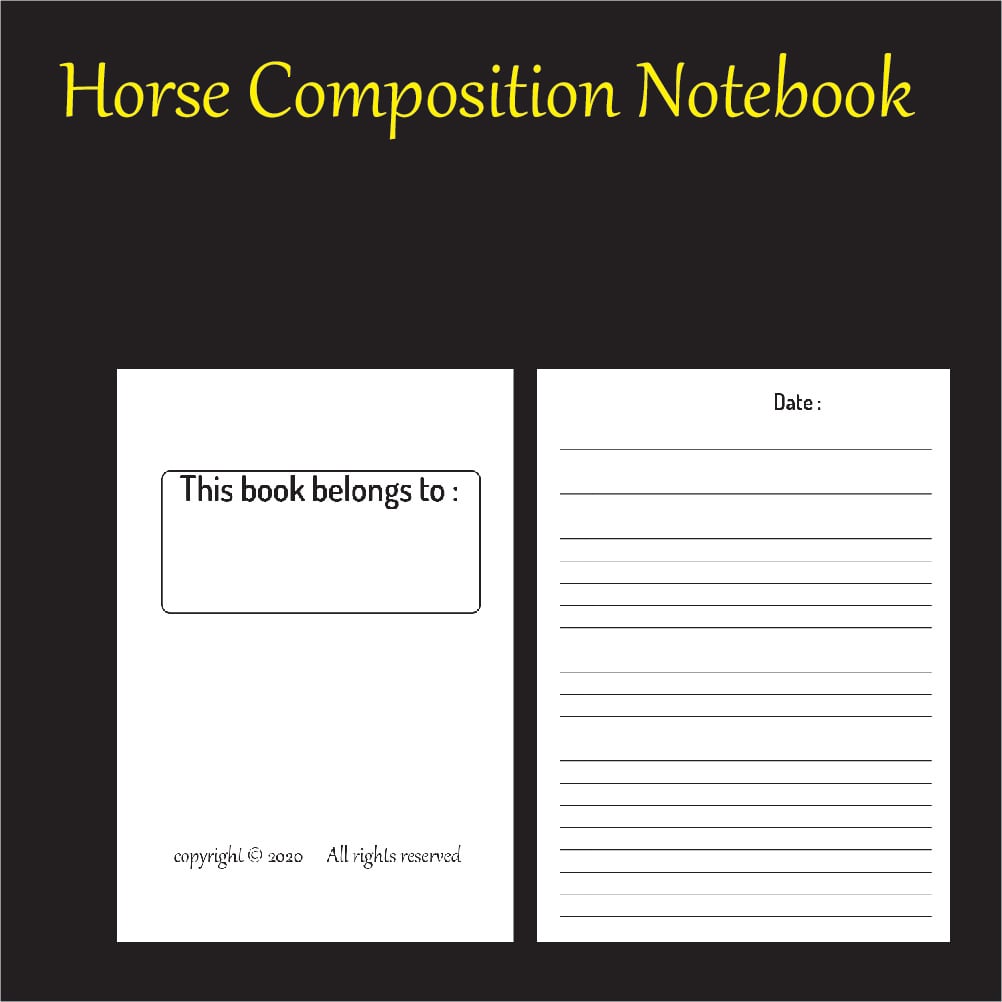 Horse Composition Notebook