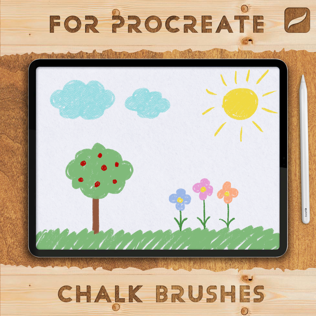 Free Kids Book Chalk Brushes for Procreate