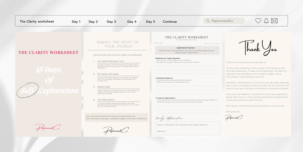 The Clarity Worksheet: 15 Days of Self-Exploration