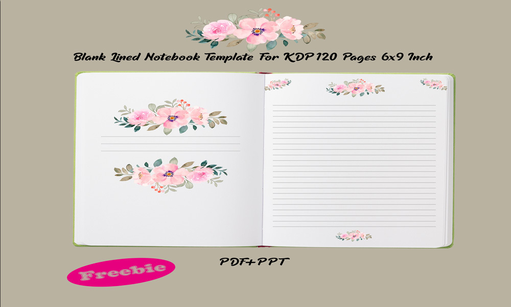 Notebook Template For KDP 6x9 Inch 120 Pages
