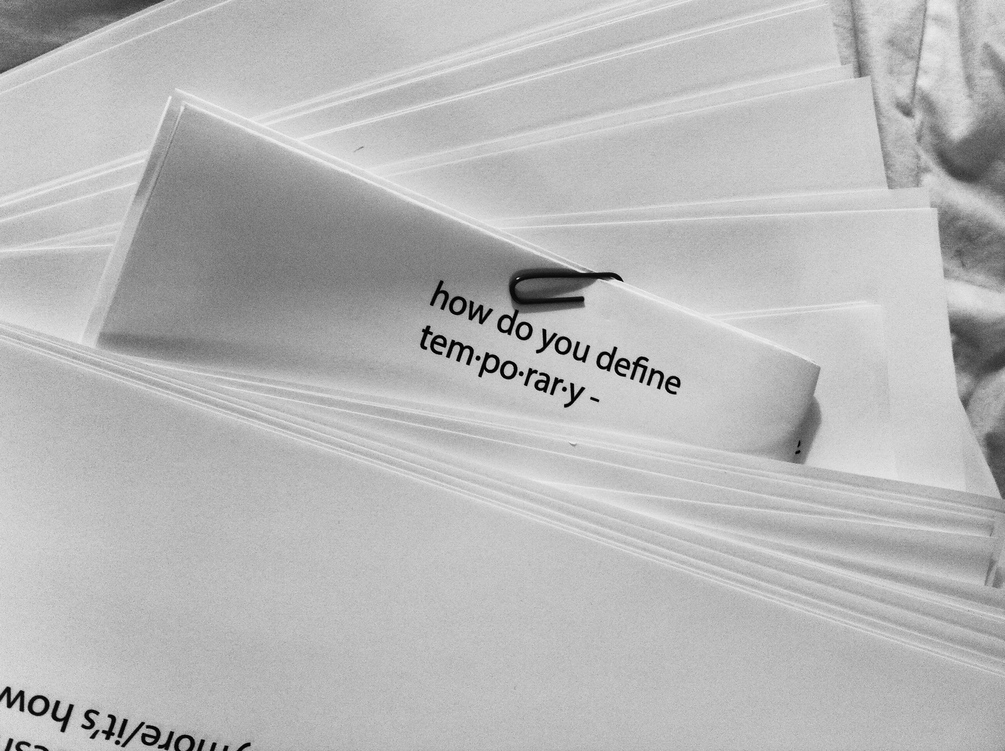 Define Temporary (Physical Copy)