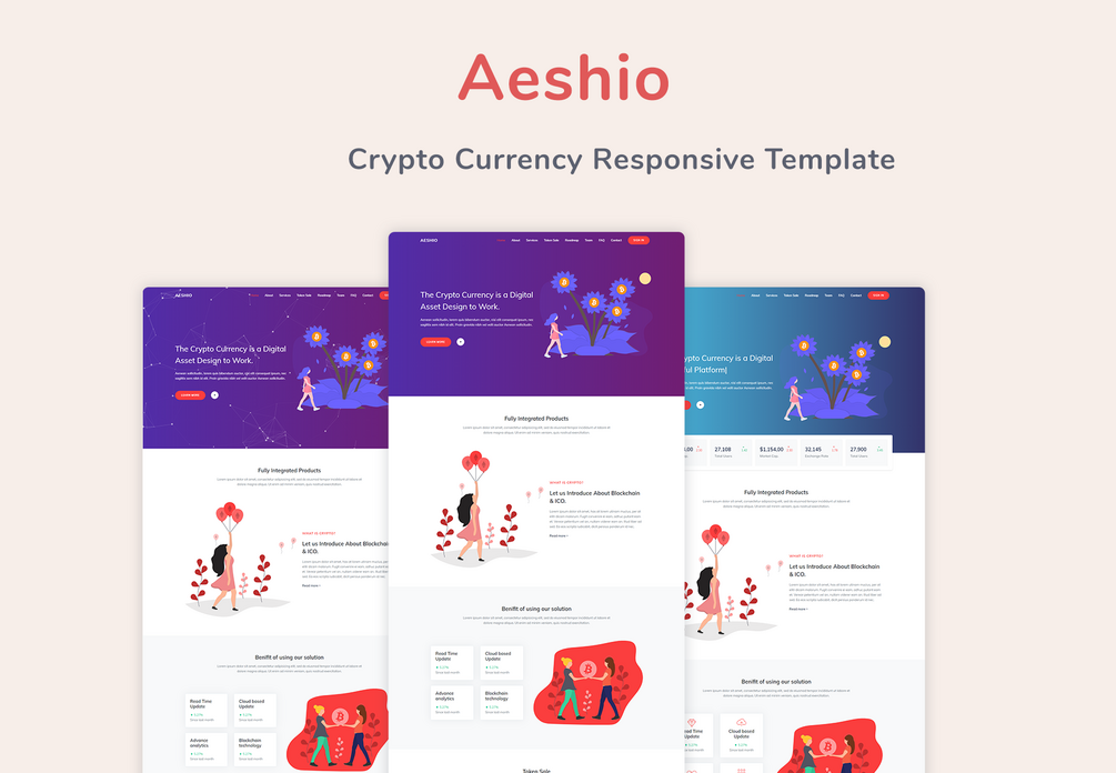 Aeshio - Crypto Currency HTML5 Template