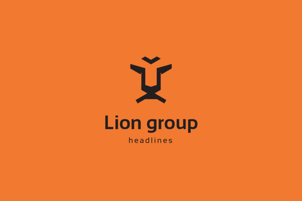 Lion group logo template.